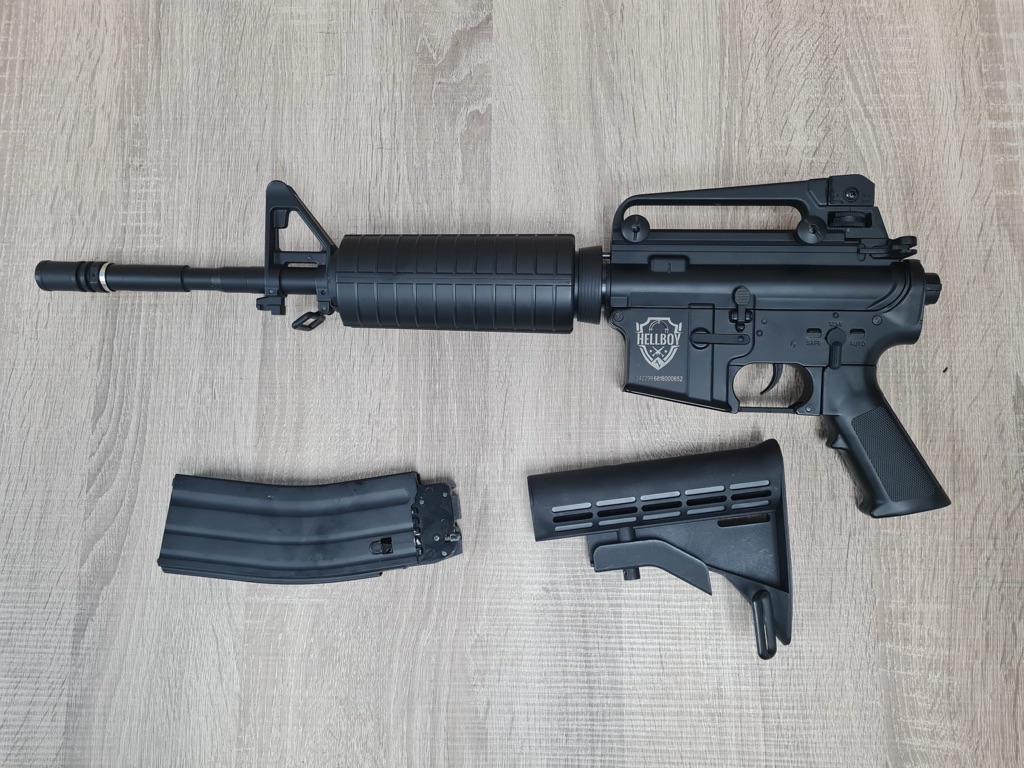 HellBoy M4 CO2 Tactical Air Rifle (Black - 4.5mm/.177) - Huntsman Sports
