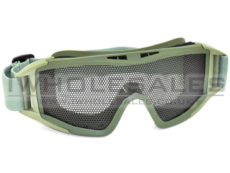 Big Mesh Goggles with Cotton Strap (Green) - Huntsman Sports
