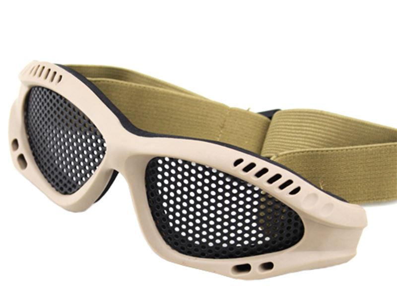 Big Foot Zero Steel Mesh Goggles (Small) (Round Orifice) (Tan ...