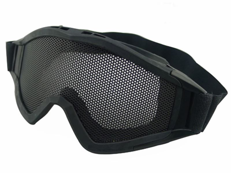 Big Foot Zero Steel Mesh Goggles (Big) (Round Orifice) (Black ...