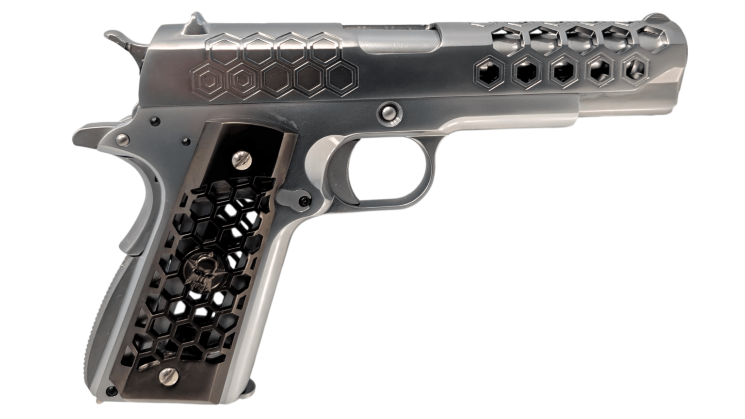 WE 1911 Honeycomb Co2 Blowback Air Pistol 4.5mm/.177 Silver